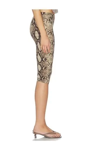 INDAH Printed High Waisted Capri Pant In Cream