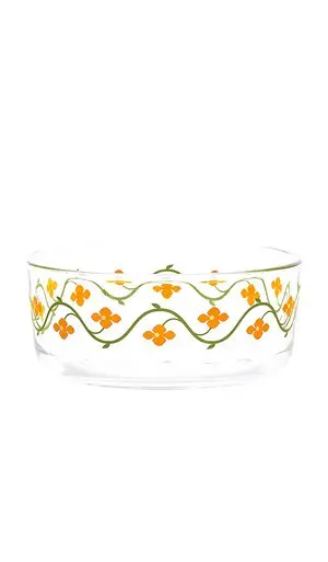 FISH'S EDDY Vintage Floral Loretta Storage Bowl In Orange