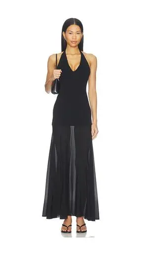 ST. AGNI Circle Hem Halter Dress