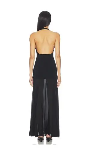 ST. AGNI Circle Hem Halter Dress