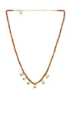 Baublebar University Of Texas At Austin Beaded Slogan Necklace In Brown - Multi