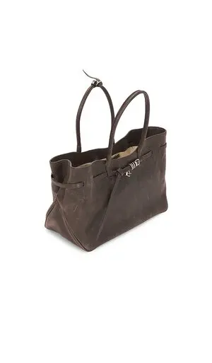 MARGESHERWOOD Grandma Used Bag Large Bag In Taupe - Sepia Pull Up