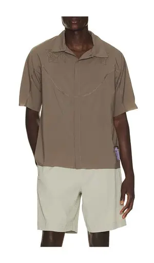 Satisfy Peaceshell River Shirt Short Sleeves In Brown