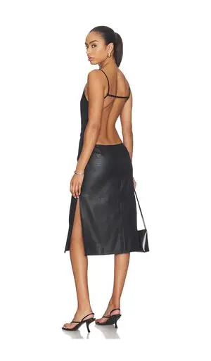 Lioness Alexa Midi Dress In Black