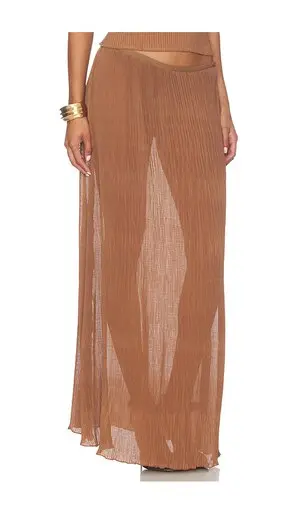 Lioness Ford Maxi Skirt In Chocolate
