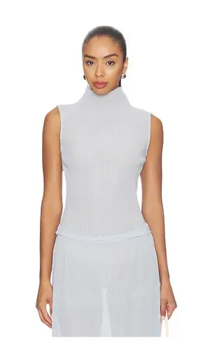 Lioness Ford Top In Baby Blue - Soft Blue