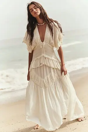 Tiered Ruffled Midi Dresses