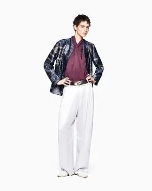 Giorgio Armani Floral Jacquard Guru Collar Blazer