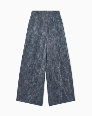 Giorgio Armani High-waisted Geometric Jacquard Palazzo Pants