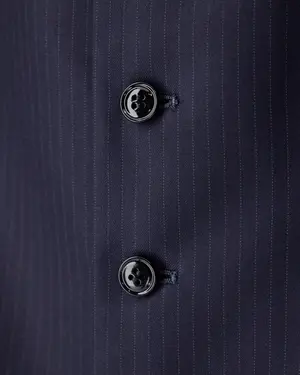 Giorgio Armani Single-breasted Pinstripe Vest In Pure Virgin Wool