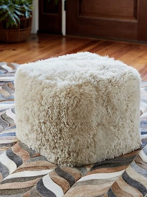 Overland Chalet Sheepskin Ottoman