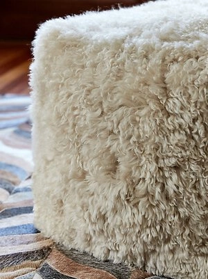 Overland Chalet Sheepskin Ottoman
