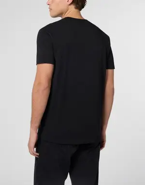 Philipp Plein Round Neck T-shirt Crown Crystals