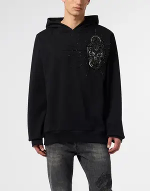 Philipp Plein Hoodie Skull Stones - Black/black