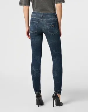 Philipp Plein Butterfly Tattoo Jeggings