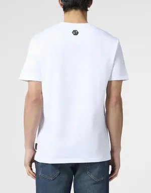 Philipp Plein Round Neck T-shirt Skull Stones - White