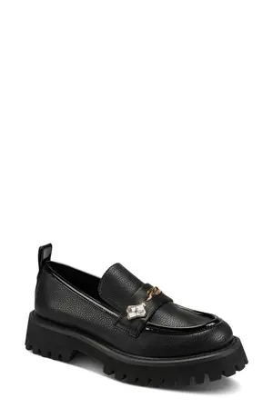 Karl Lagerfeld Paris Greenly Platform Loafer - Black
