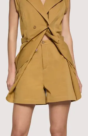 LOST + WANDER Sleeveless Double-breasted Romper