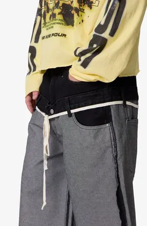 Mnml Ultra Baggy Inside Out Denim Shorts