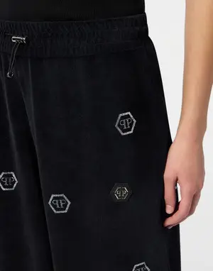 Philipp Plein Chenille Monogrammed Track Pants