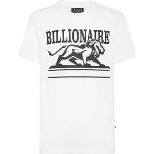 BILLIONAIRE T-shirt Round Neck Ss Lion - White