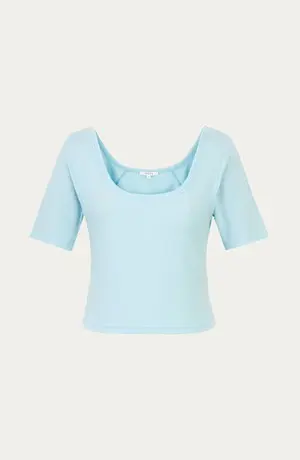JUANA Classics Squareneck T-shirt - Sky Blue