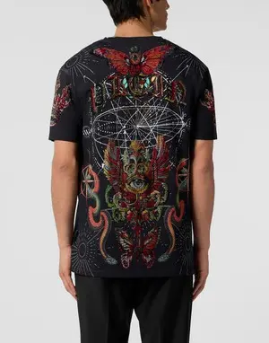 Philipp Plein Round Neck T-shirt Tattoo Stones - Black