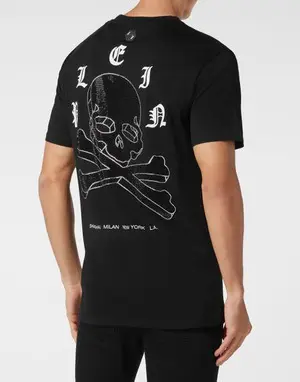 Philipp Plein T-shirt Round Neck Ss Wire Frame - Black