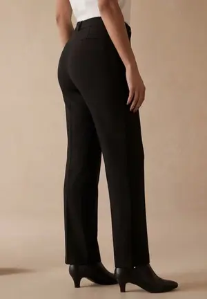 JESSICA LONDON Bi Stretch Straight Leg Pant - Black