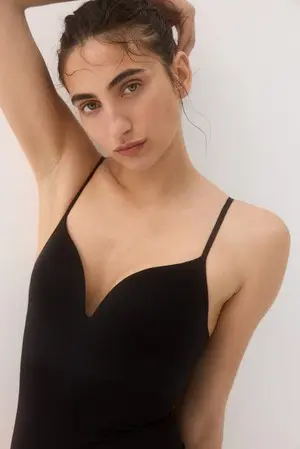 H&m Seamless Light Shape Bodysuit - Black