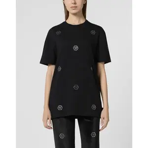 Philipp Plein Fit T-shirt Mini Monogram Crystal Monogram - Black