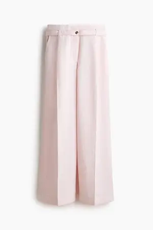 H&m Wide-leg Pants With Belt - Light Pink