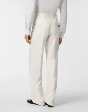 Philipp Plein Wool Wide Leg Trousers