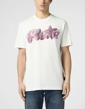 Philipp Plein Round Neck T-shirt Gummy Plein Stones - Offwhite