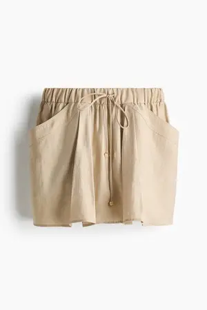 H&m Lyocell-blend Drawstring Skirt