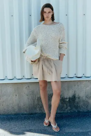 H&m Lyocell-blend Drawstring Skirt
