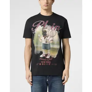 Philipp Plein Round Neck T-shirt New York Tennis - Black