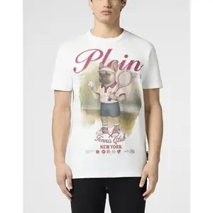 Philipp Plein Round Neck T-shirt New York Tennis - Offwhite