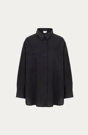 JUANA Lyricist Natural Oversized Shirt - Black