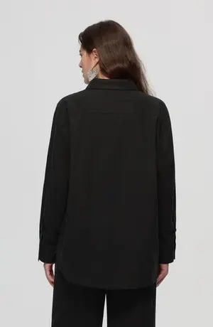 JUANA Lyricist Natural Oversized Shirt - Black