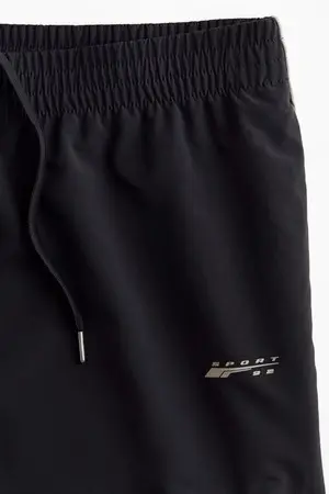 H&m Loose Fit Nylon Track Pants - Black/sport 92