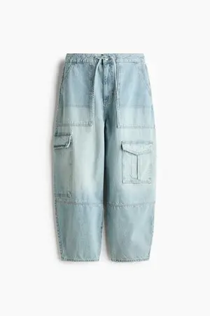 H&m Barrel Regular Waist Ankle Jeans