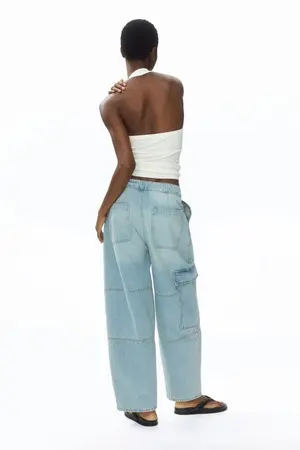 H&m Barrel Regular Waist Ankle Jeans
