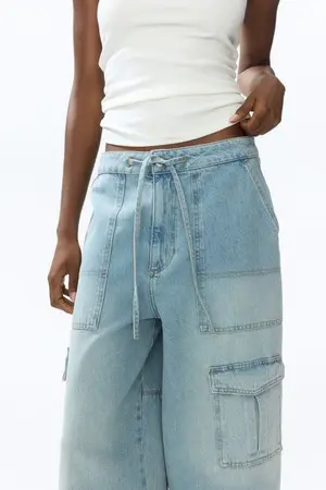 H&m Barrel Regular Waist Ankle Jeans