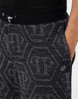 Philipp Plein Jacquard Shorts Monogram - Black