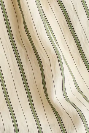 H&m Lyocell-blend Pull-on Shorts - Cream/striped