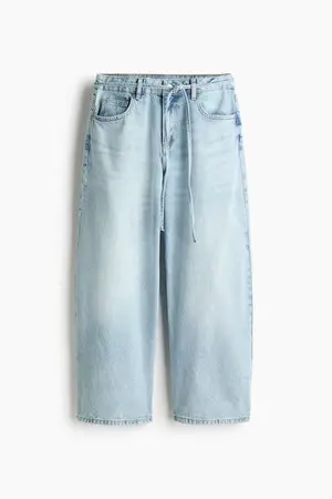 H&m Regular-waist Wide-leg Ankle Jeans