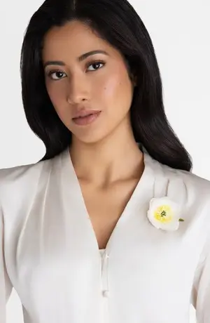HELENA SIMON Poppy Floral Brooch