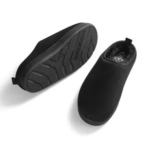 ALPINE NORTH Canmoreinsulated Faux Suede Slippers - Black