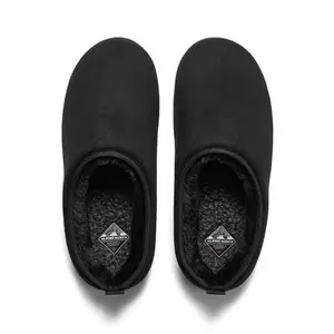 ALPINE NORTH Canmoreinsulated Faux Suede Slippers - Black